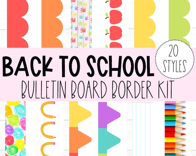 Printable Bulletin Board Borders, Classroom Decor, Bulletin Board Trim ...