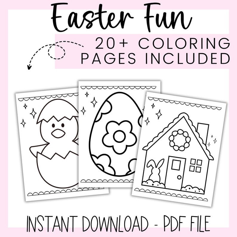 Coloring Pages Kit - Easter Fun | Printable Easter Holiday Coloring ...