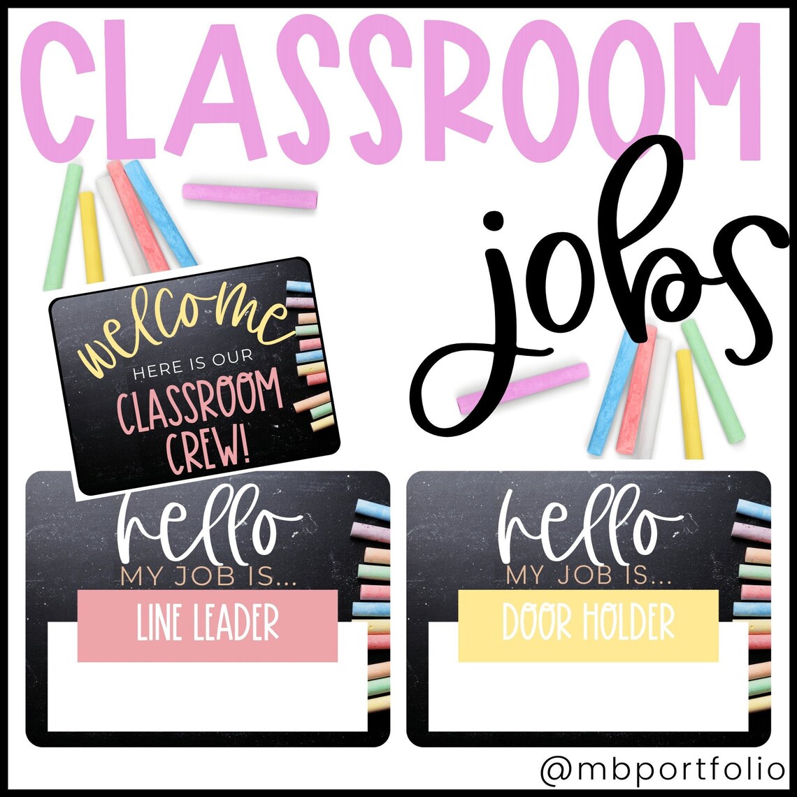 CLASSROOM MANAGEMENT Classroom Student Jobs CHALKBOARD - Etsy