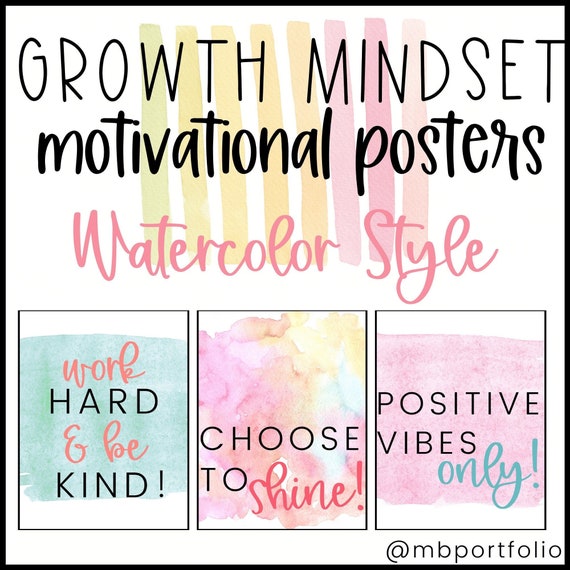 CLASSROOM DECOR Growth Mindset Motivational Posters - Etsy