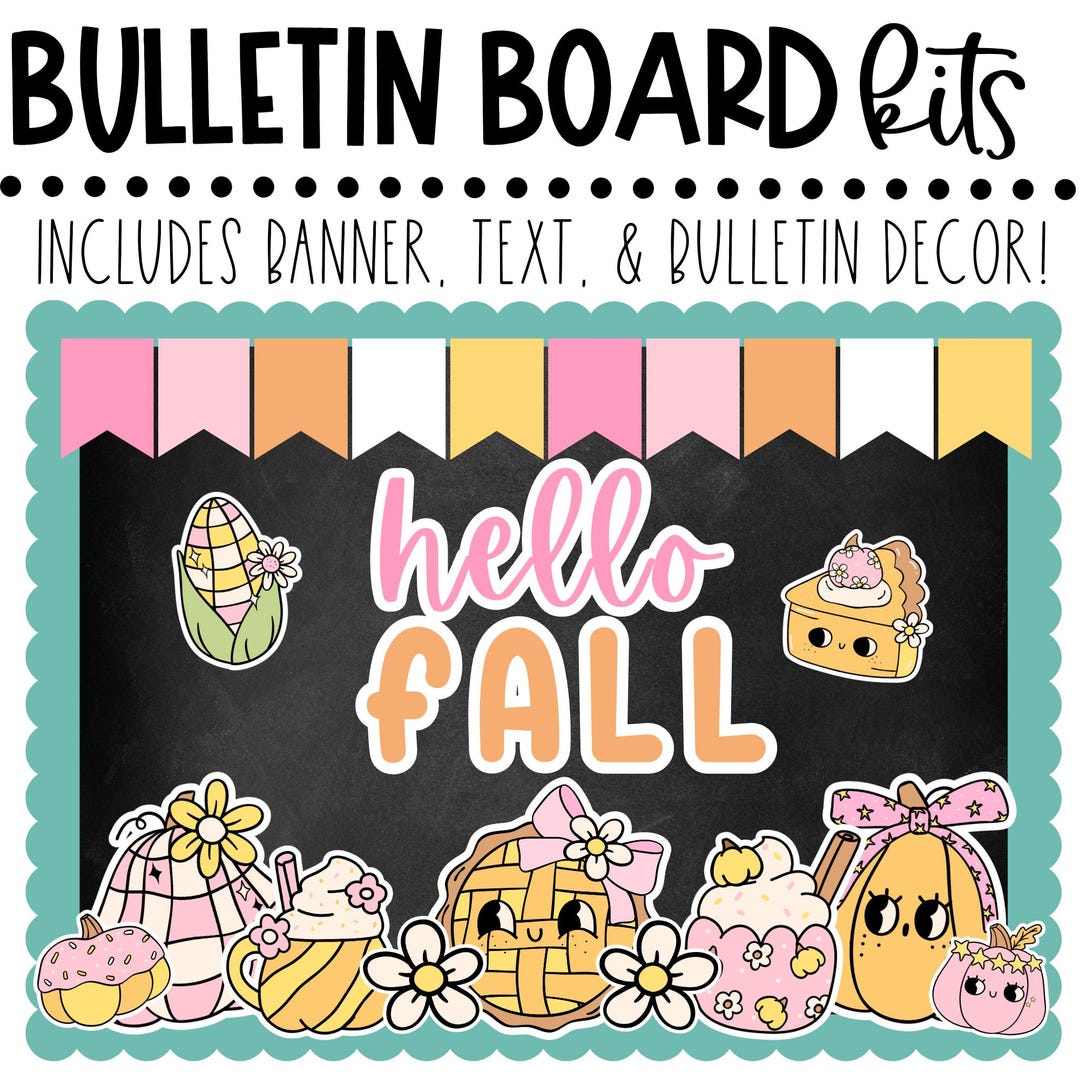 BULLETIN BOARD KIT Hello Fall Fall Autumn Season Classroom Décor ...