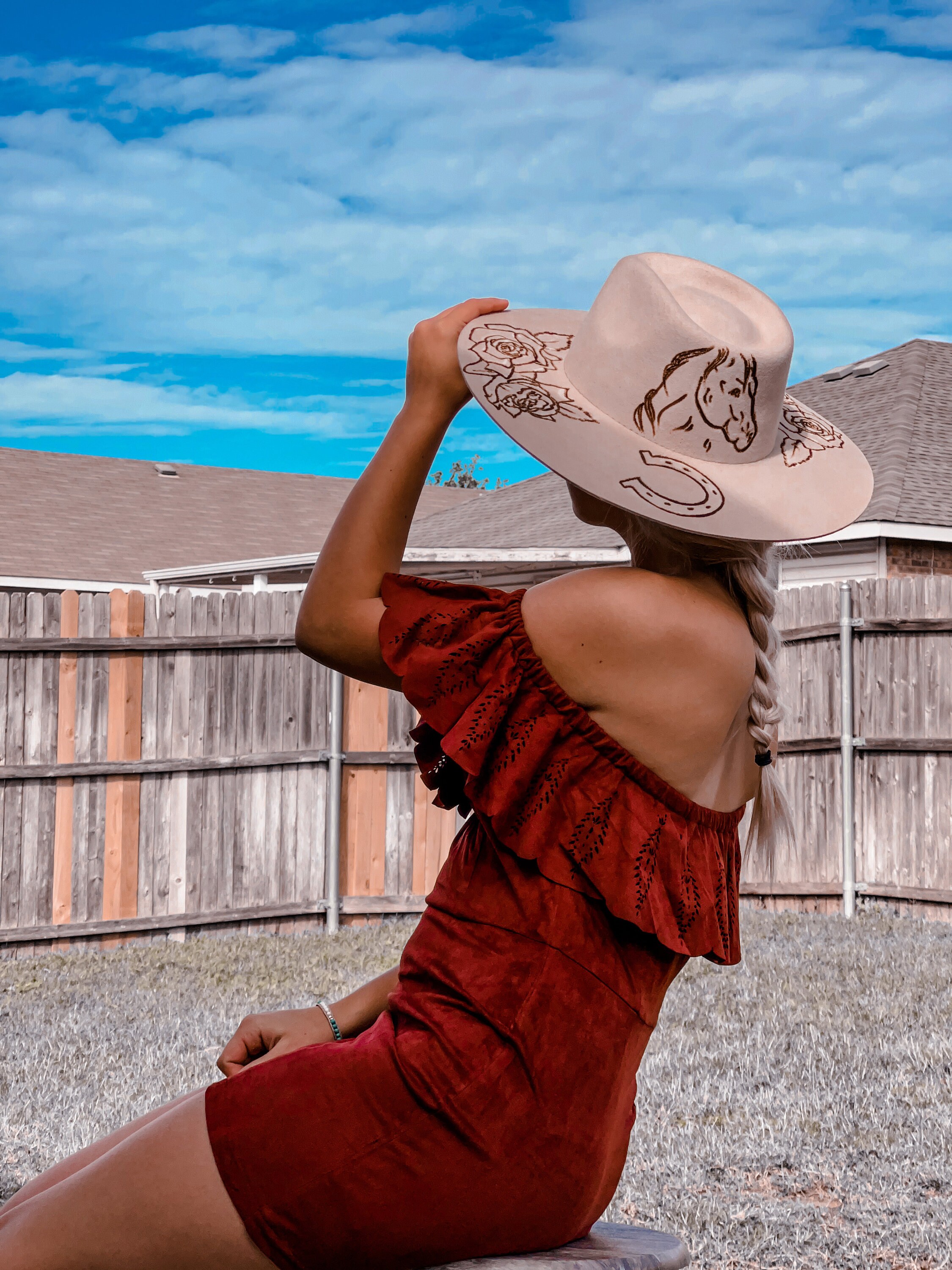 Custom Burned Cowboy Hat - Etsy