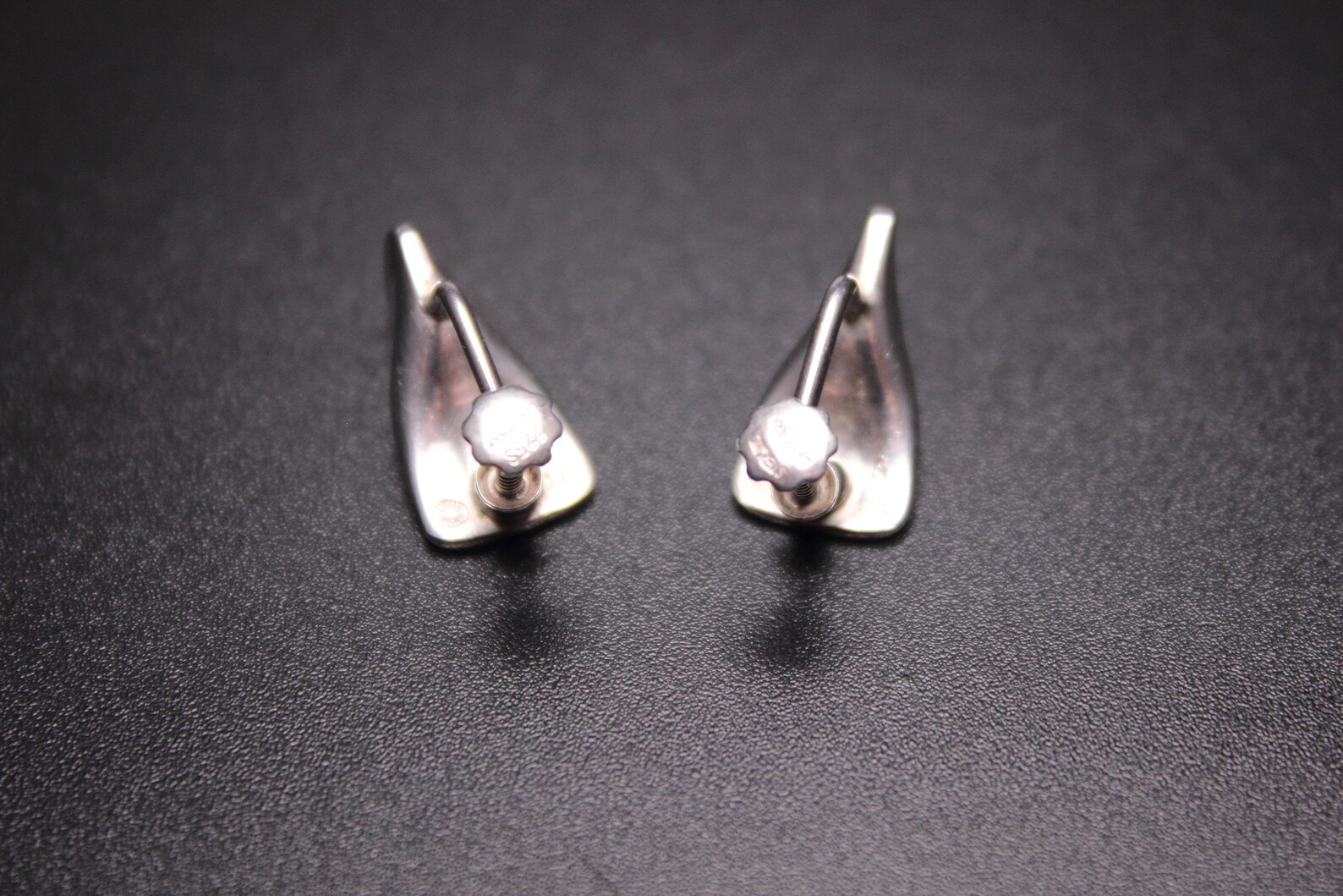 Georg Jensen Earrings by Edvard Kindt-larsen Modernist Danish Sterling Silver Screw-back ...
