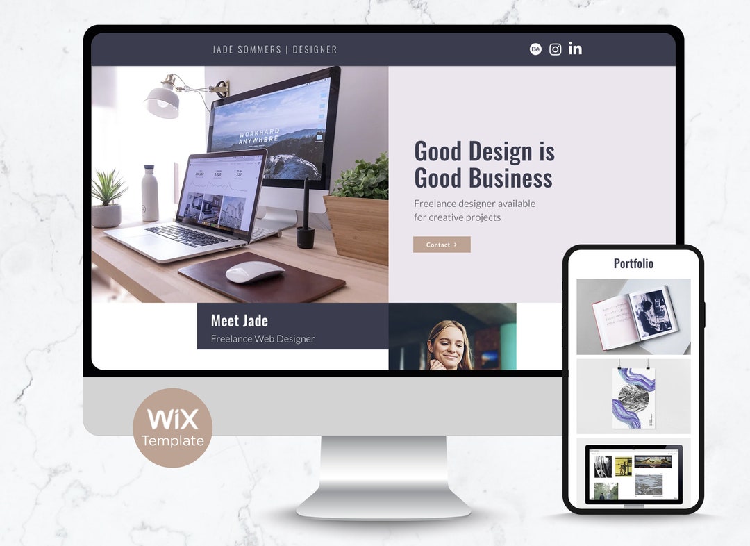 Portfolio Website for Designers, Artists, Photographers, 1 Page Website ...