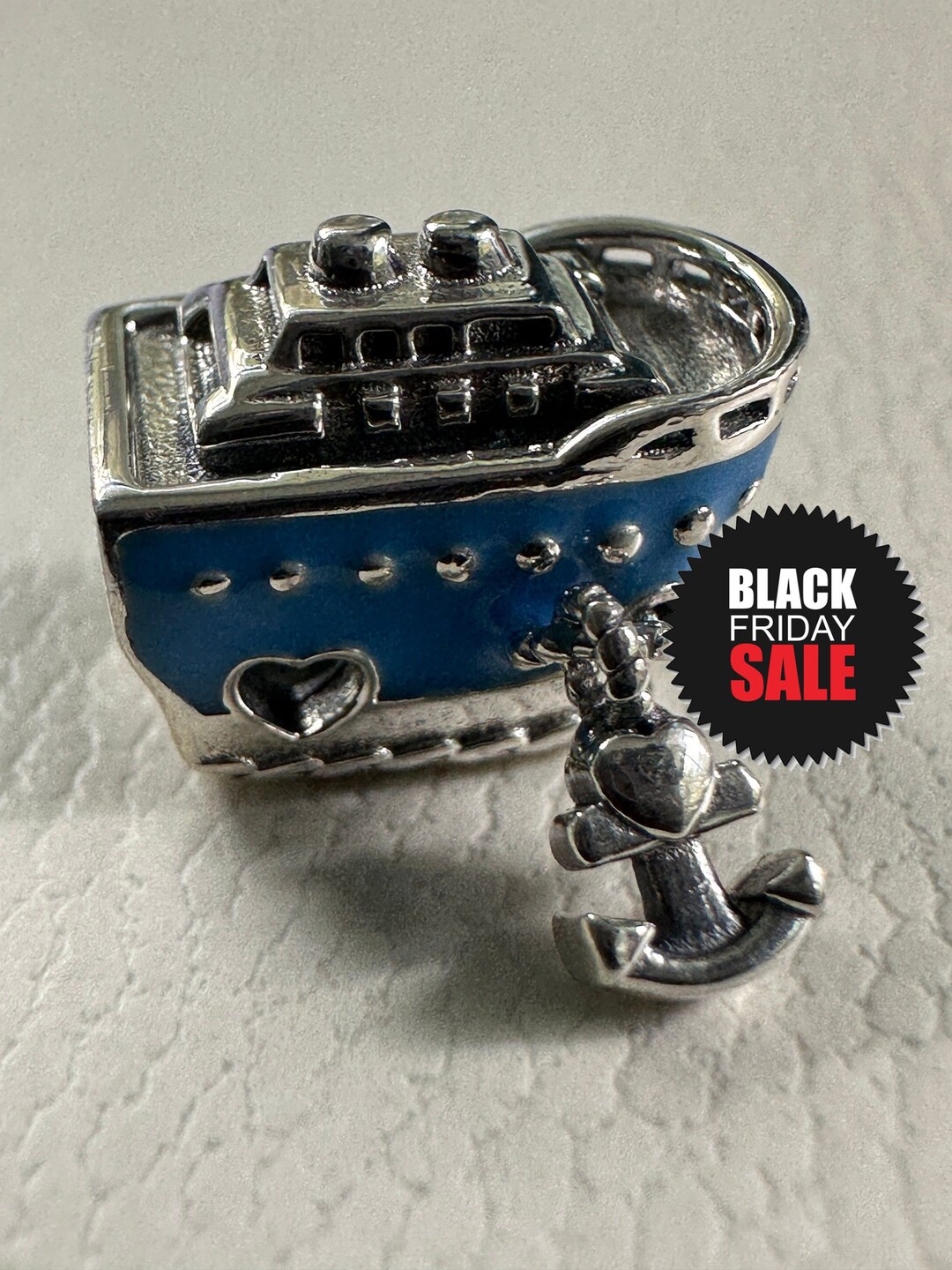 Pandora Charm Anchored Cruise Ship Travel Charm - Etsy