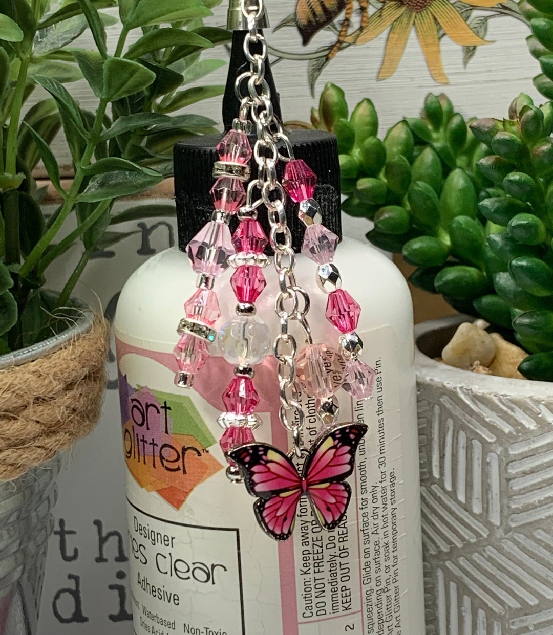 Glue Bottle Topper Butterfly Pink - Etsy