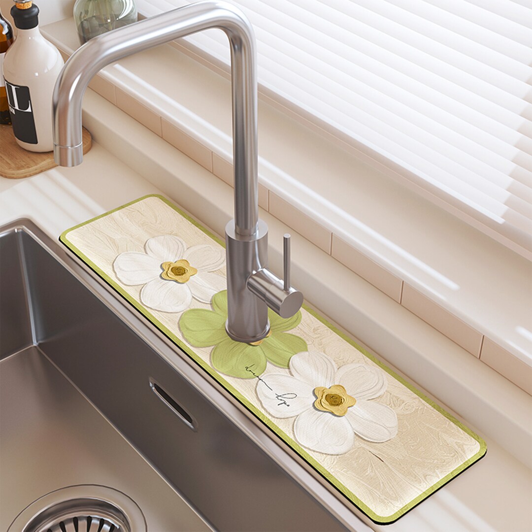 Handmade Sink Splash Guard Kitchen Faucet Absorbent Mat Drip - Etsy