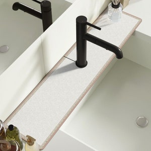 Personalise Art Flower Faucet Mat for Kitchen, Sink Splash Guard ...