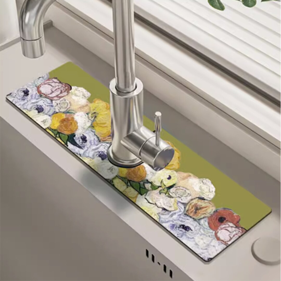 Handmade Countryside Style Faucet Splash Guard Faucet Drip Catcher ...