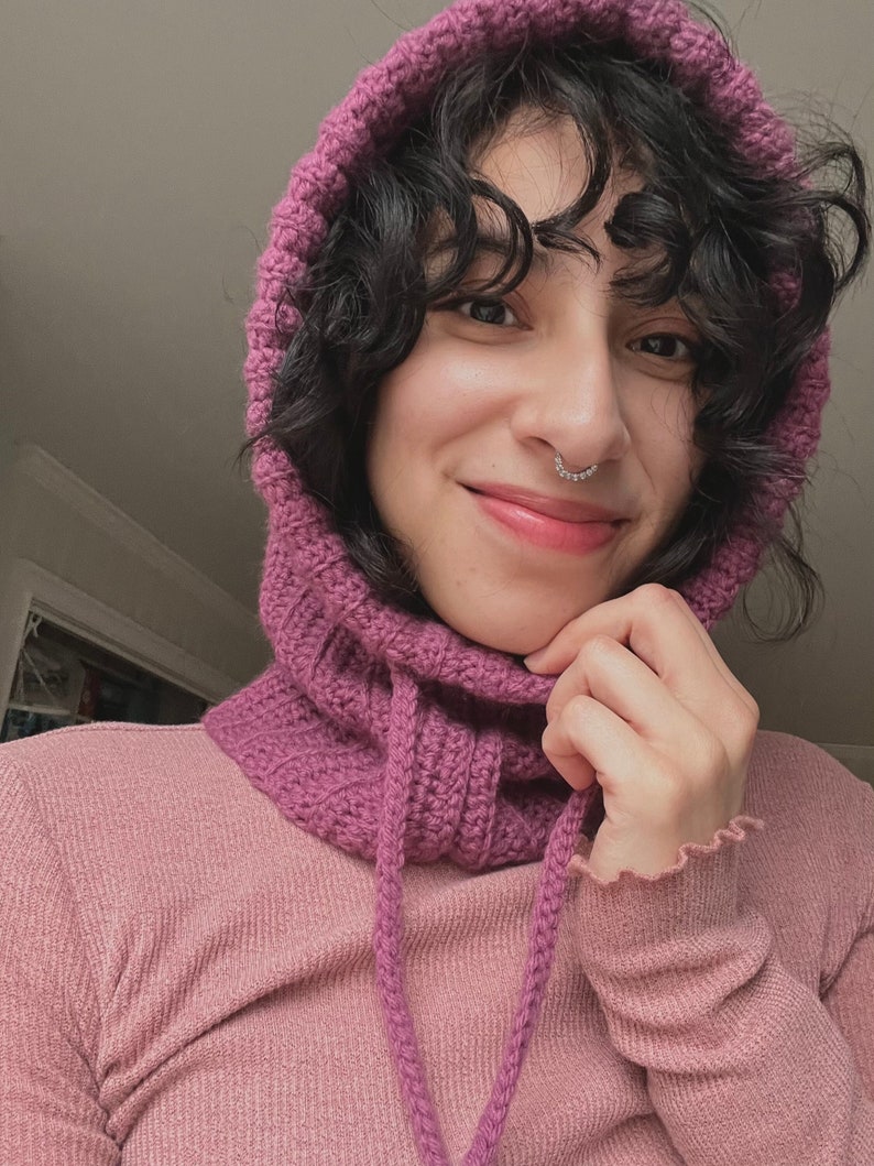 The Ribby Balaclava Crochet Pattern digital Balaclava Hood Crochet ...