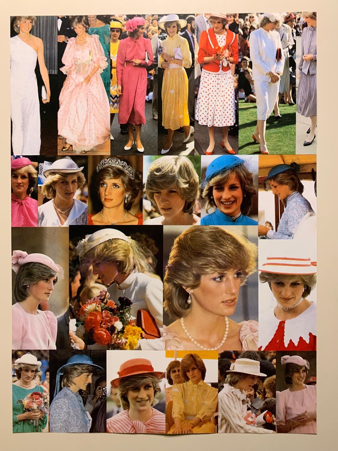 Vintage 1984 Princess Diana Collage Poster - Etsy