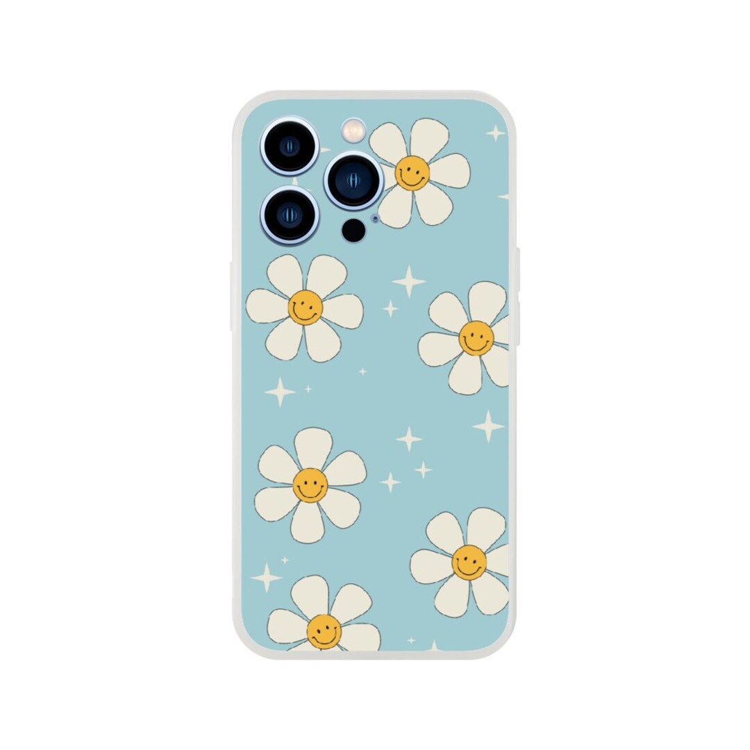 Happy Flowers Cell Case, Flexi Cell Case, Retro, Boho Cell Case, iPhone ...