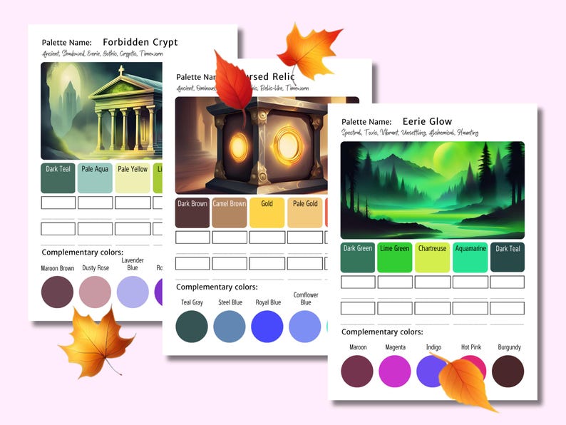 Spooky Color Palette Bundle | Halloween Color Schemes for Adult ...