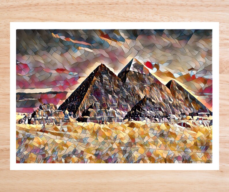 Pyramids: Coloring Page for Adult With Exemplary Page for | Etsy