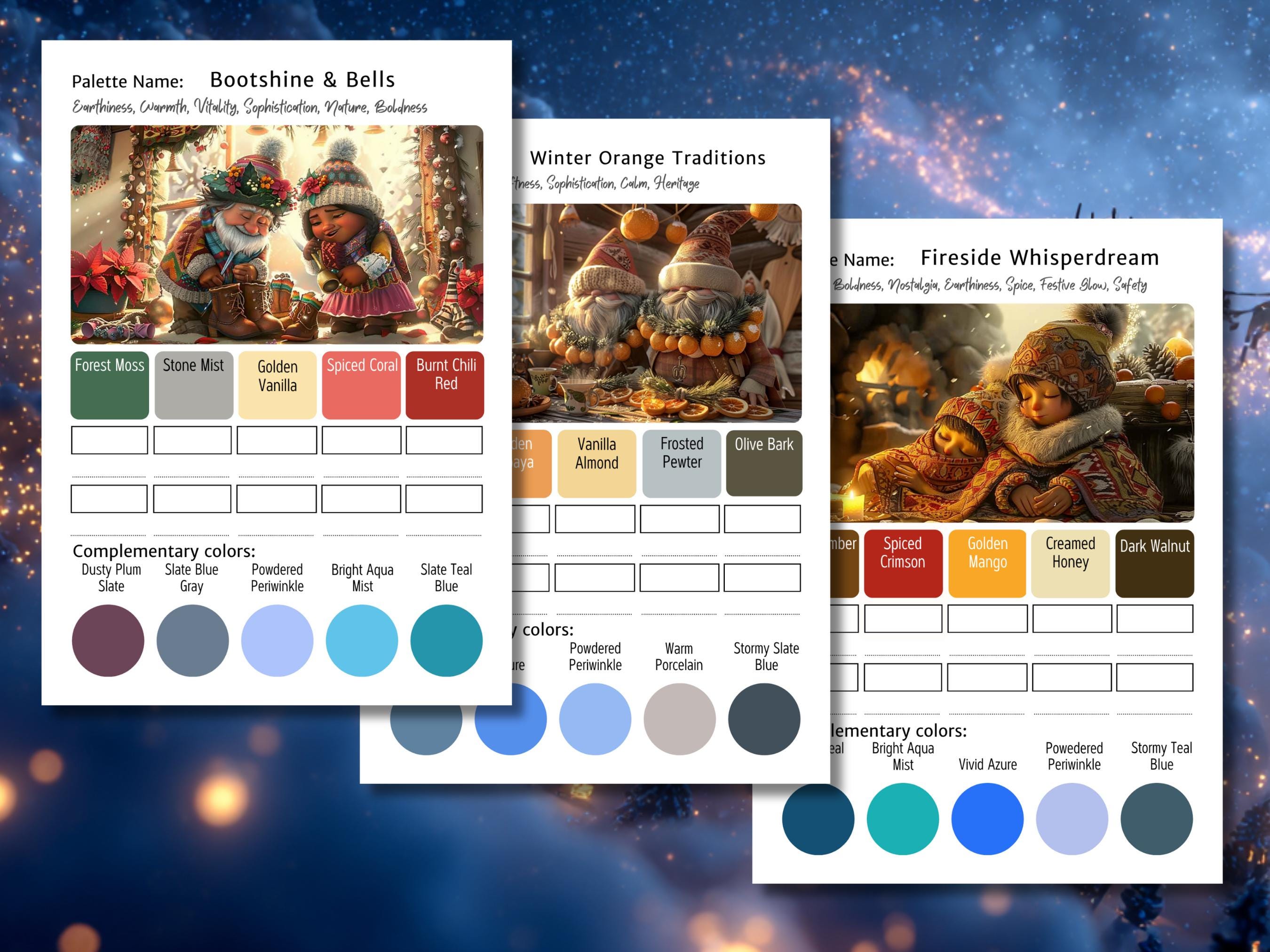 Christmas Color Palette Bundle | Holiday Color Schemes for Adult ...