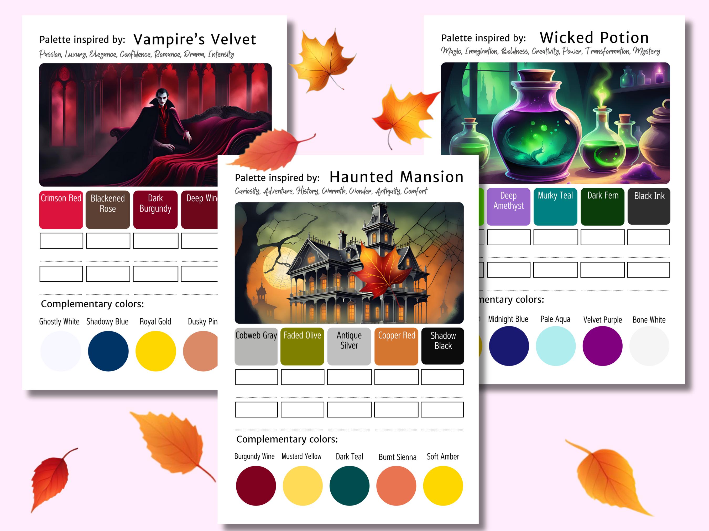 15 Spooky Color Palettes for Colorists, Color Combinations for ...