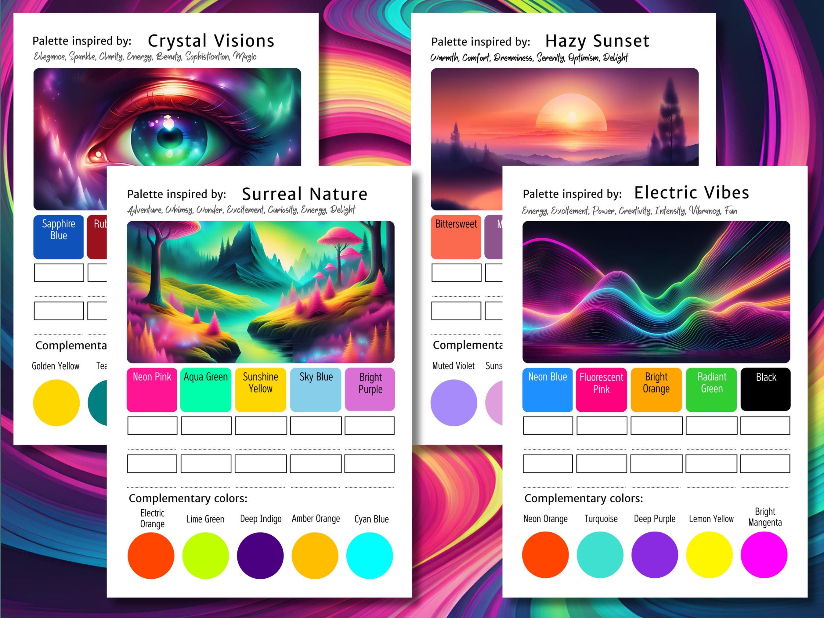 15 Trippy Color Palettes for Surreal Coloring Pages & Trippy Art ...