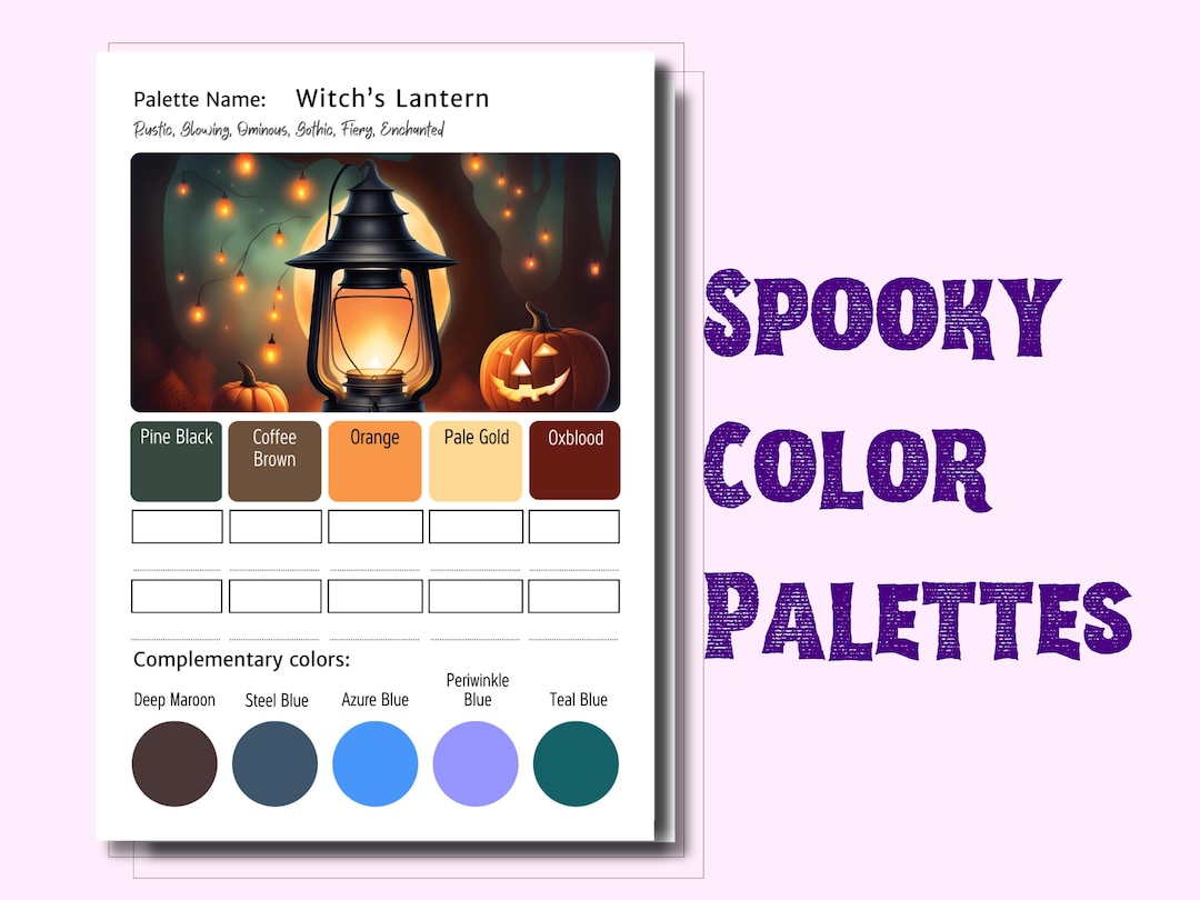 Spooky Color Palette Bundle | Halloween Color Schemes for Adult ...
