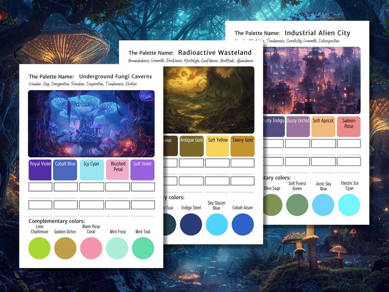 Alien Dreamscapes Color Palettes – for Sci-fi Fantasy Art (printable ...
