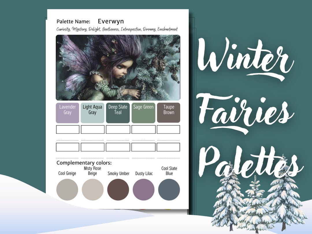 Winter Fairy Color Palette Bundle | Enchanted Winter Color Schemes for ...