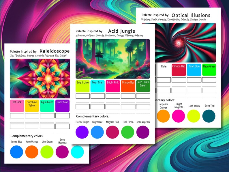 15 Trippy Color Palettes for Surreal Coloring Pages & Trippy Art ...
