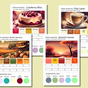 15 X Autumn Color Palette: Printable Color Scheme for Cozy Coloring ...