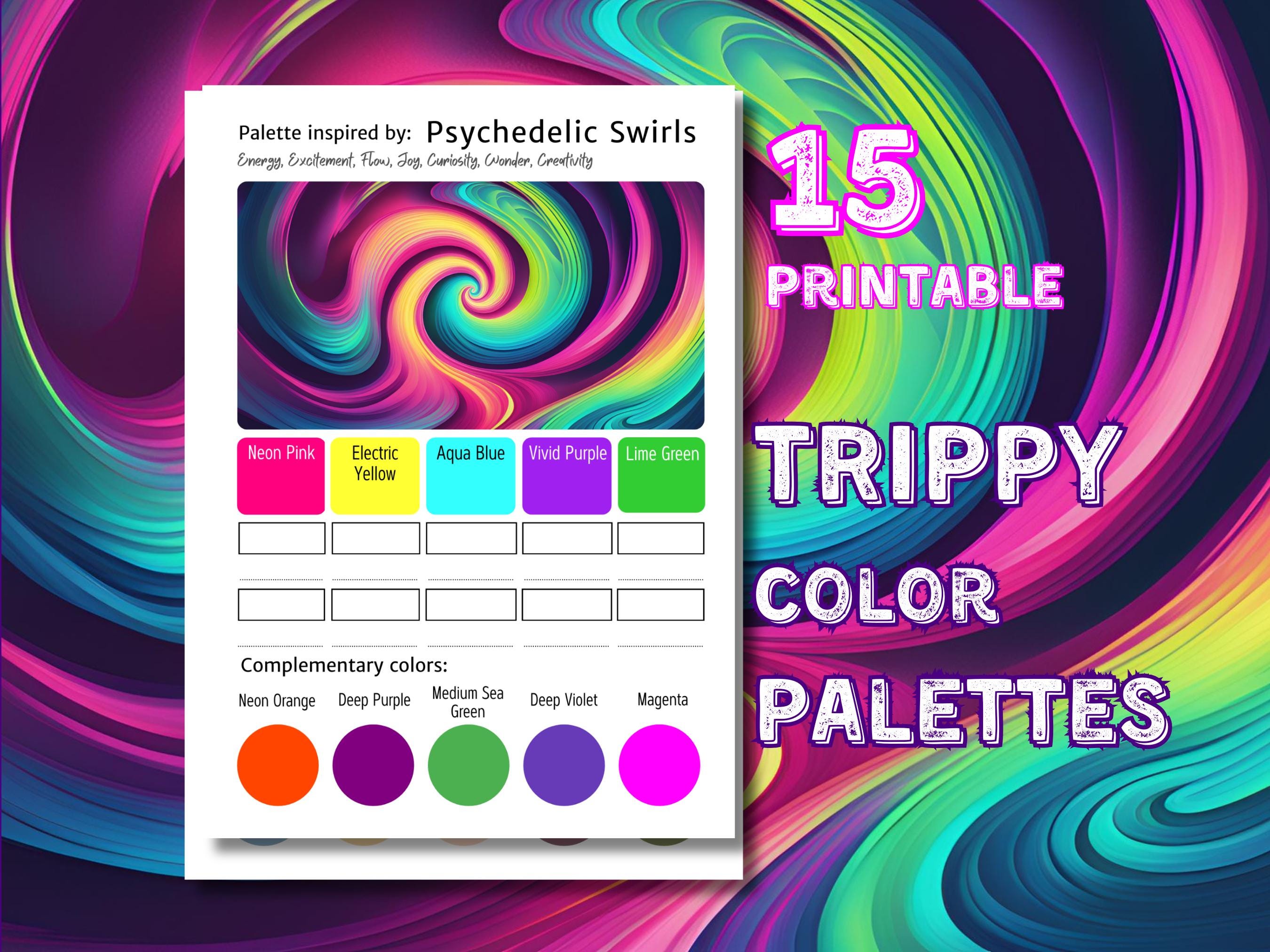 15 Trippy Color Palettes for Surreal Coloring Pages & Trippy Art ...