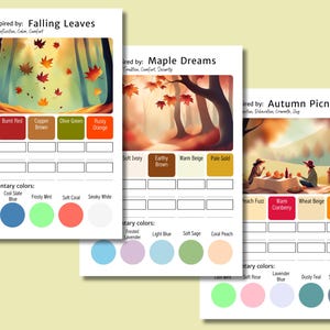 15 X Autumn Color Palette: Printable Color Scheme for Cozy Coloring ...