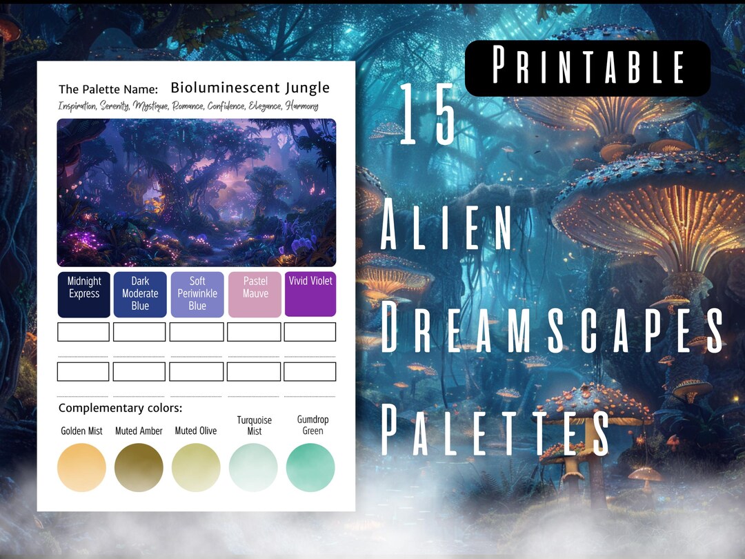 Alien Dreamscapes Color Palettes – Printable Sci-fi Fantasy Color ...