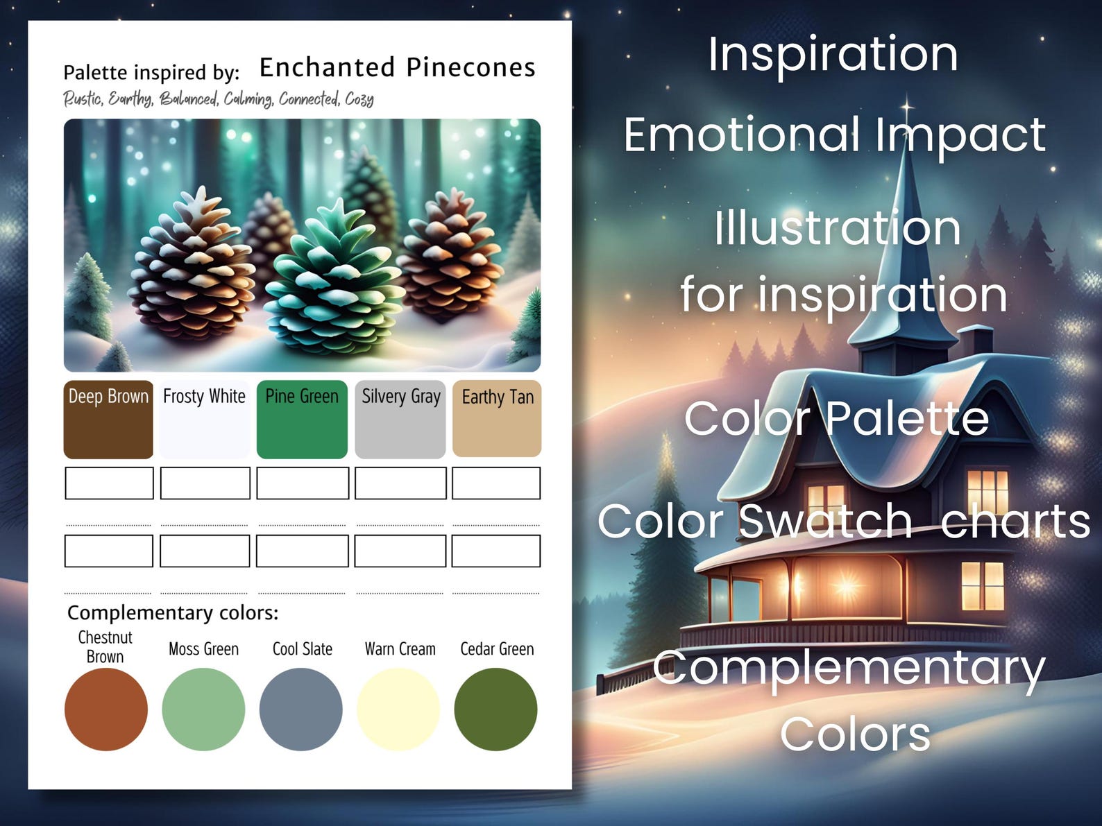15 Enchanted Color Palettes for Christmas Coloring Book & Winter Art ...