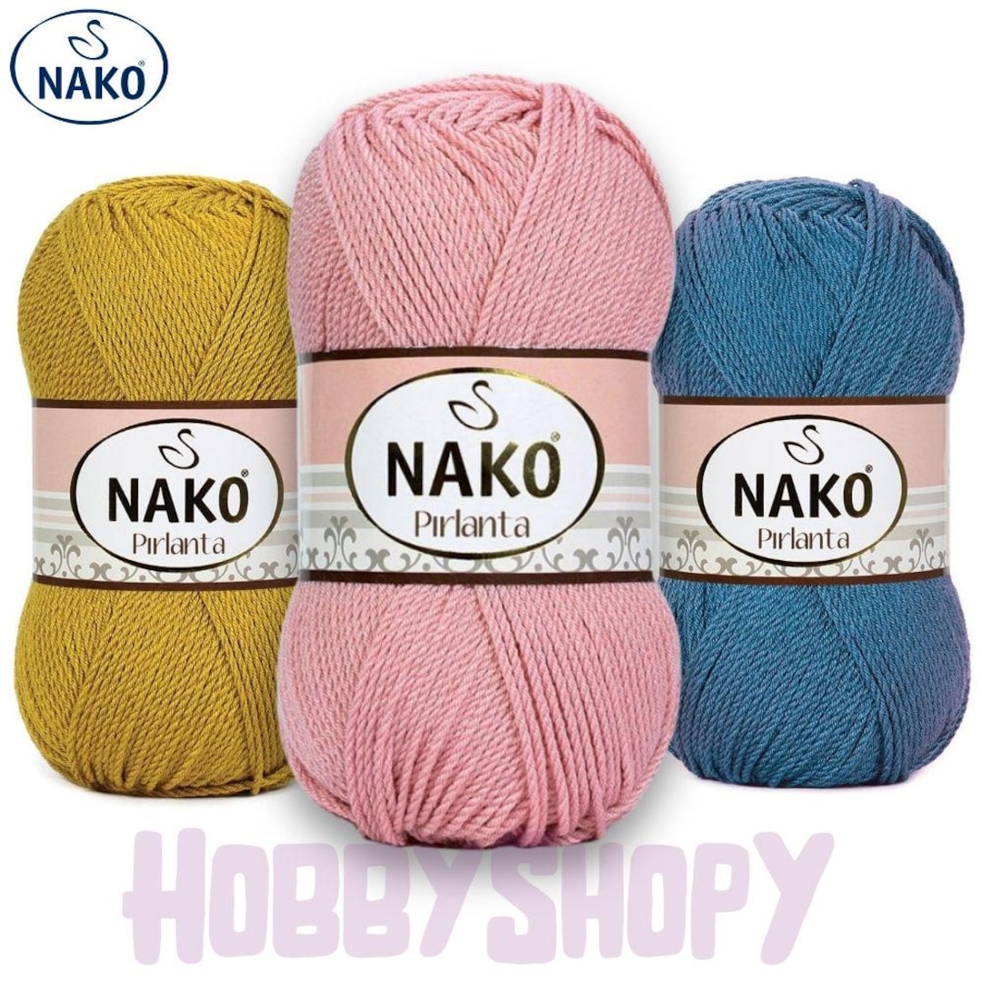 Nako Pirlanta Yarn, Premium Micro Acrylic, Crochet Hand Knitting Yarn ...
