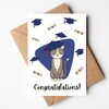 Congratulations Graduation Card - Cute Cat Graduation Greeting Card ...
