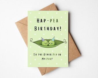 Pea in a Pod Card - Etsy