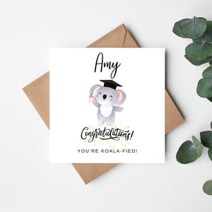 Personalised Congratulations You're Koalafied Card! Punny Graduation ...