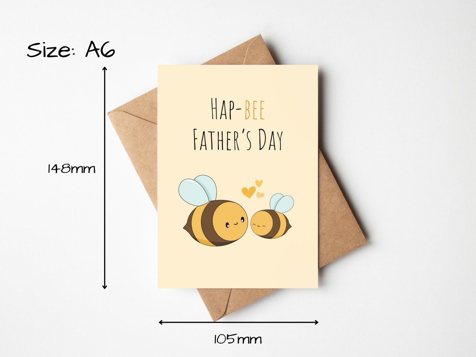 Hap-bee Father's Day Dad, Cute Father's Day Card, Punny Father's Day ...