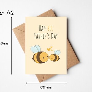 Hap-bee Father's Day Dad, Cute Father's Day Card, Punny Father's Day ...