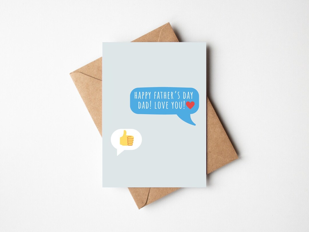 Happy Father's Day Dad Thumbs up Card, Funny Dad Father's Day Card, Dad ...
