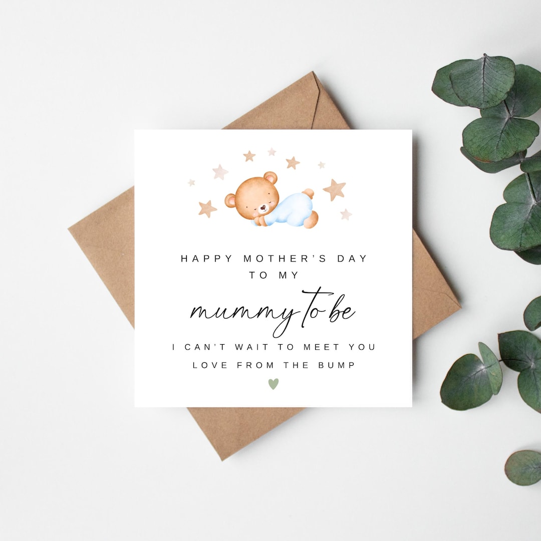 Happy Mother's Day Mummy to Be Card, I Can't Wait to Meet You Card ...