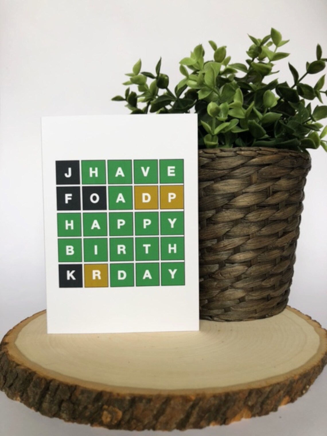 Wordle-themed Happy Birthday Card Fun Birthday Card for - Etsy