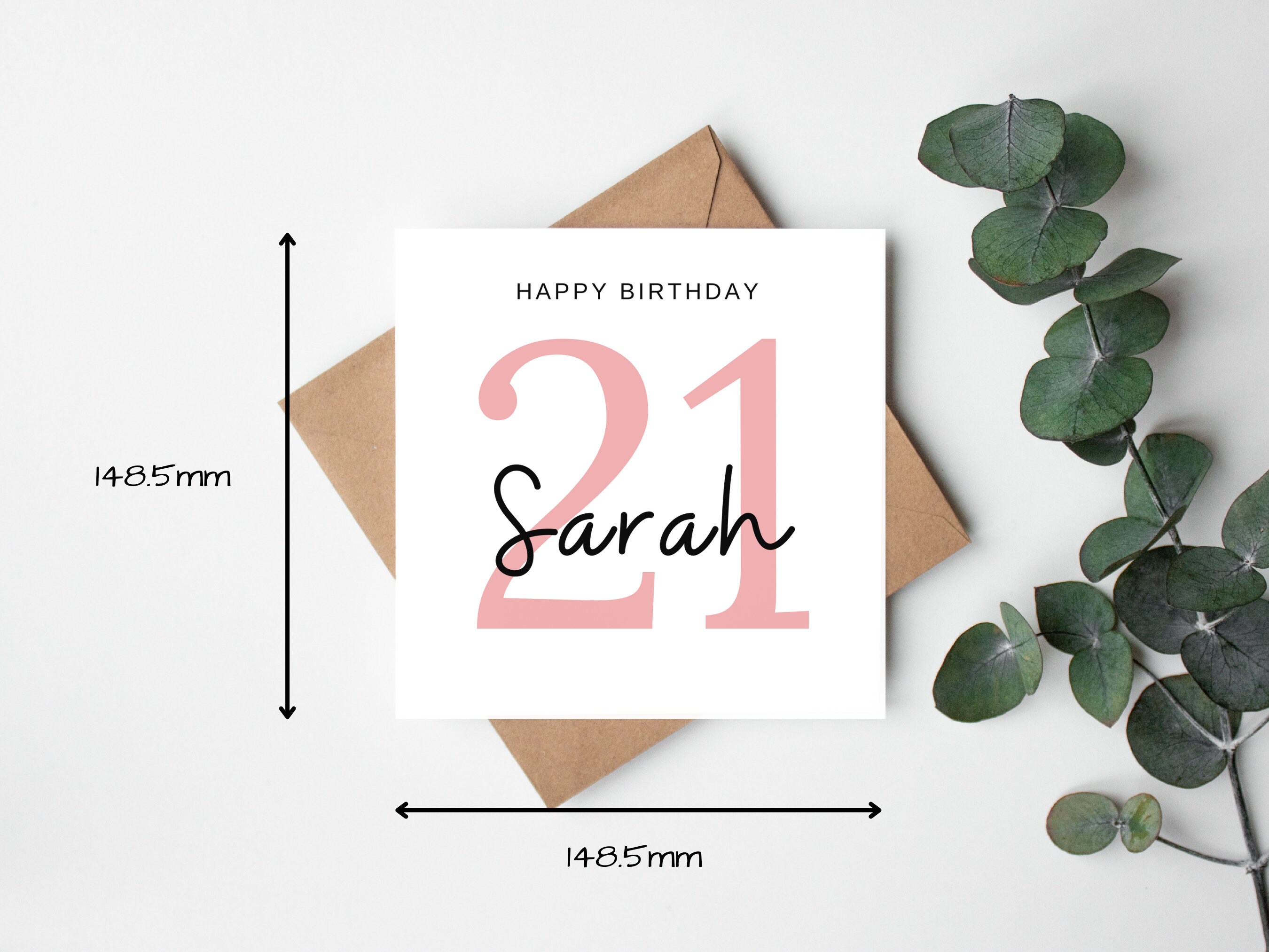 Personalised 21st Birthday Card, Custom 21st Birthday Card, Twenty ...