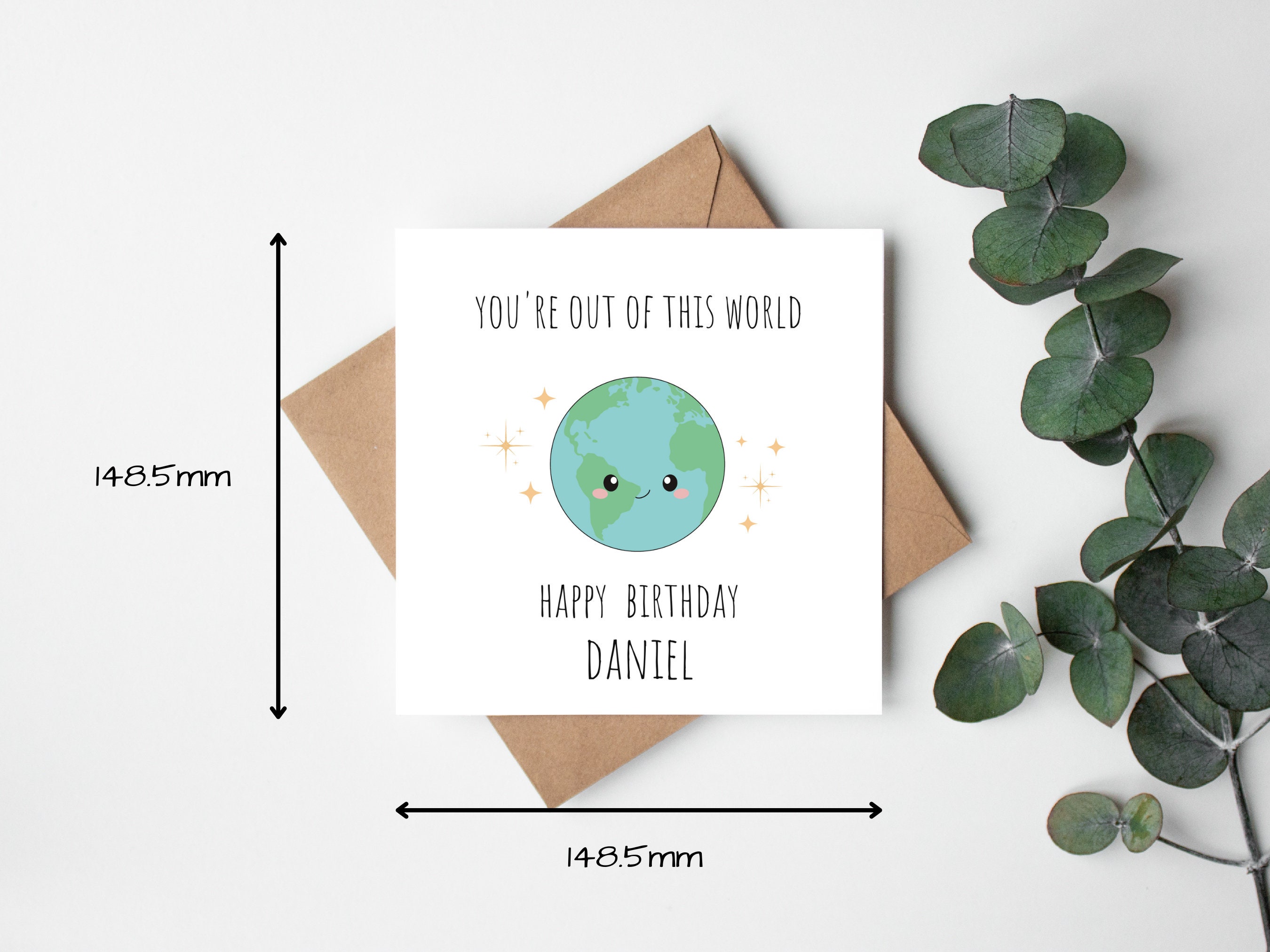You're Out of This World Birthday Card, Personalised Birthday Card ...