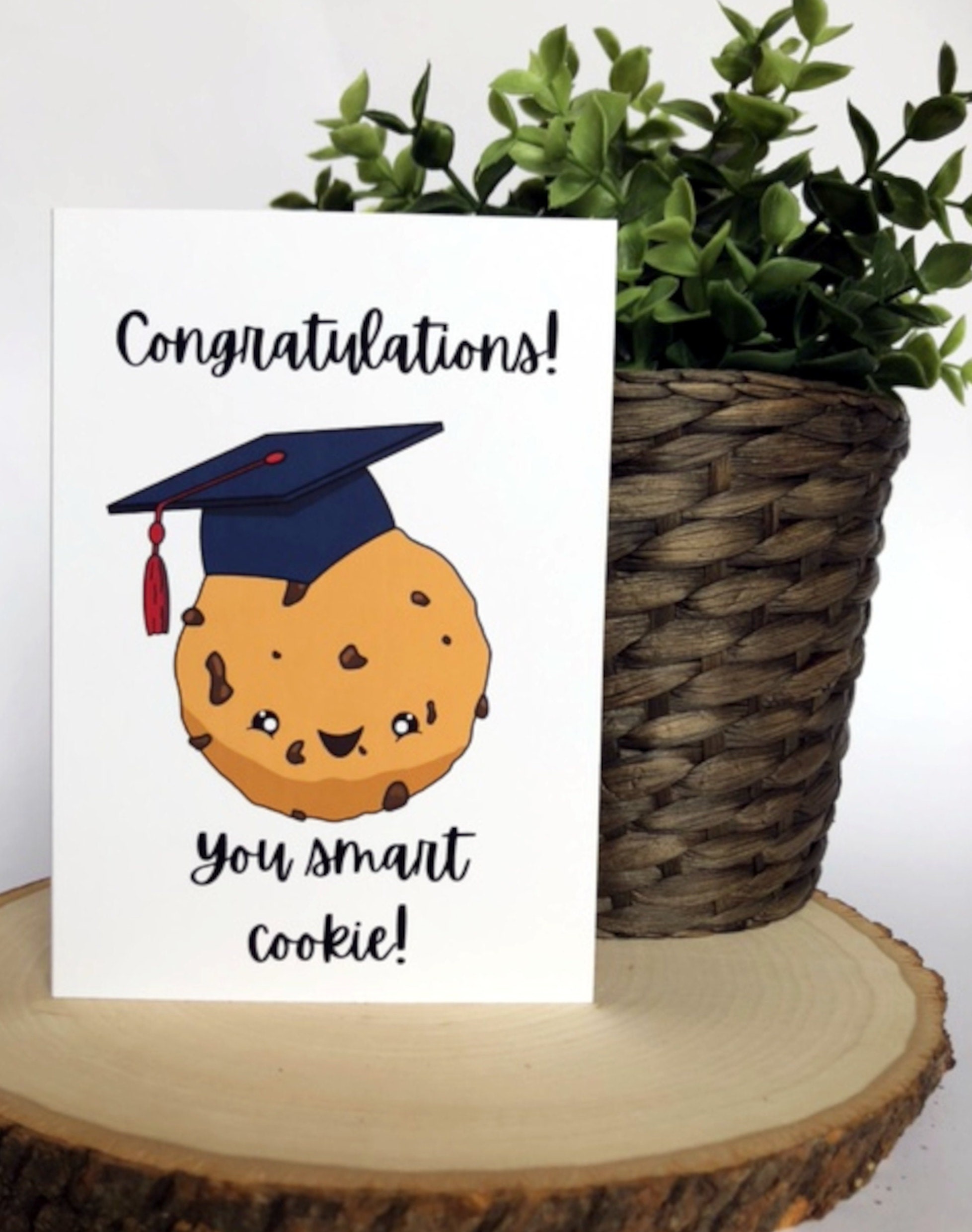 Congratulations You Smart Cookie Graduation Card Cute Cookie Graduation ...