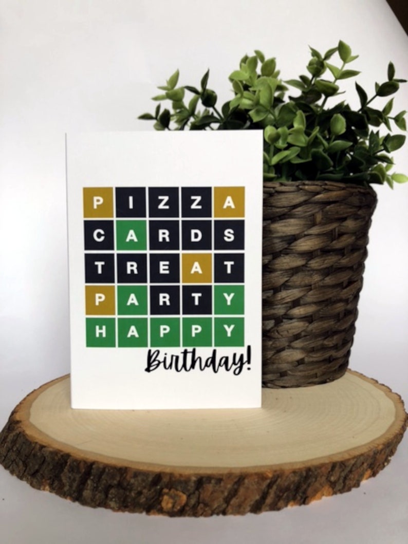 Wordle-themed Happy Birthday Card Fun Birthday Card for Him/her Based ...