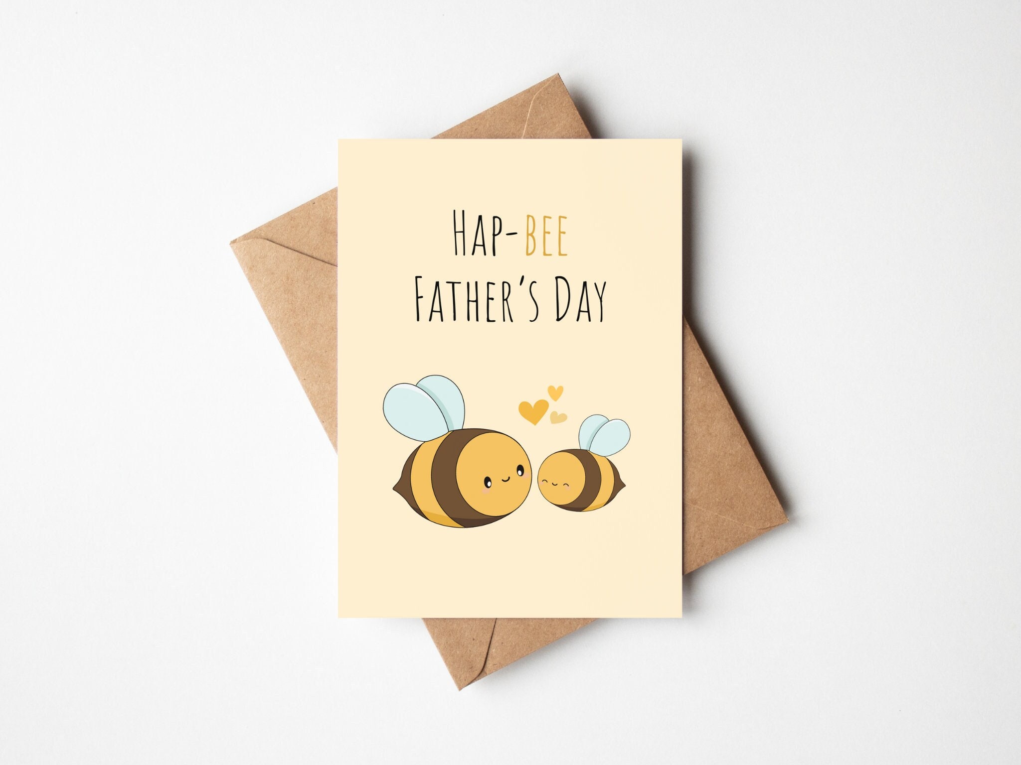 Hap-bee Father's Day Dad, Cute Father's Day Card, Punny Father's Day ...