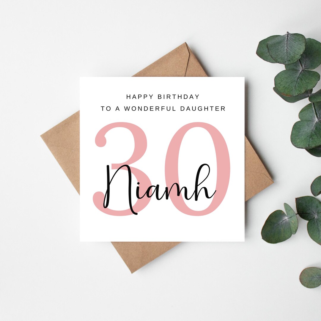 Personalised 30th Birthday Card, Custom 30th Birthday Card, Thirtieth ...