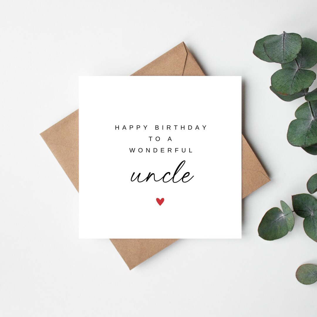 Happy Birthday to a Wonderful Uncle Card, Birthday Card for Best Uncle ...