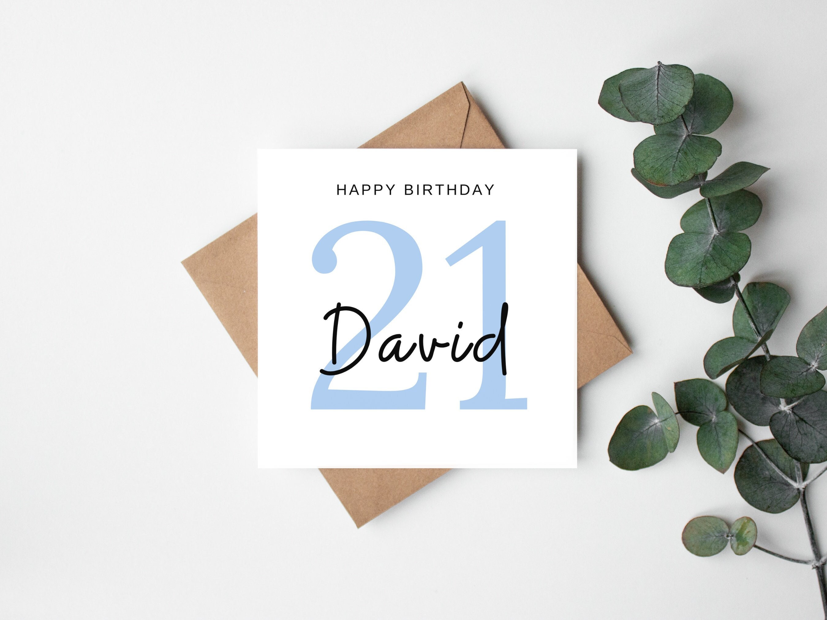 Personalised 21st Birthday Card, Custom 21st Birthday Card, Twenty ...