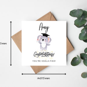 Personalised Congratulations You're Koalafied Card! Punny Graduation ...