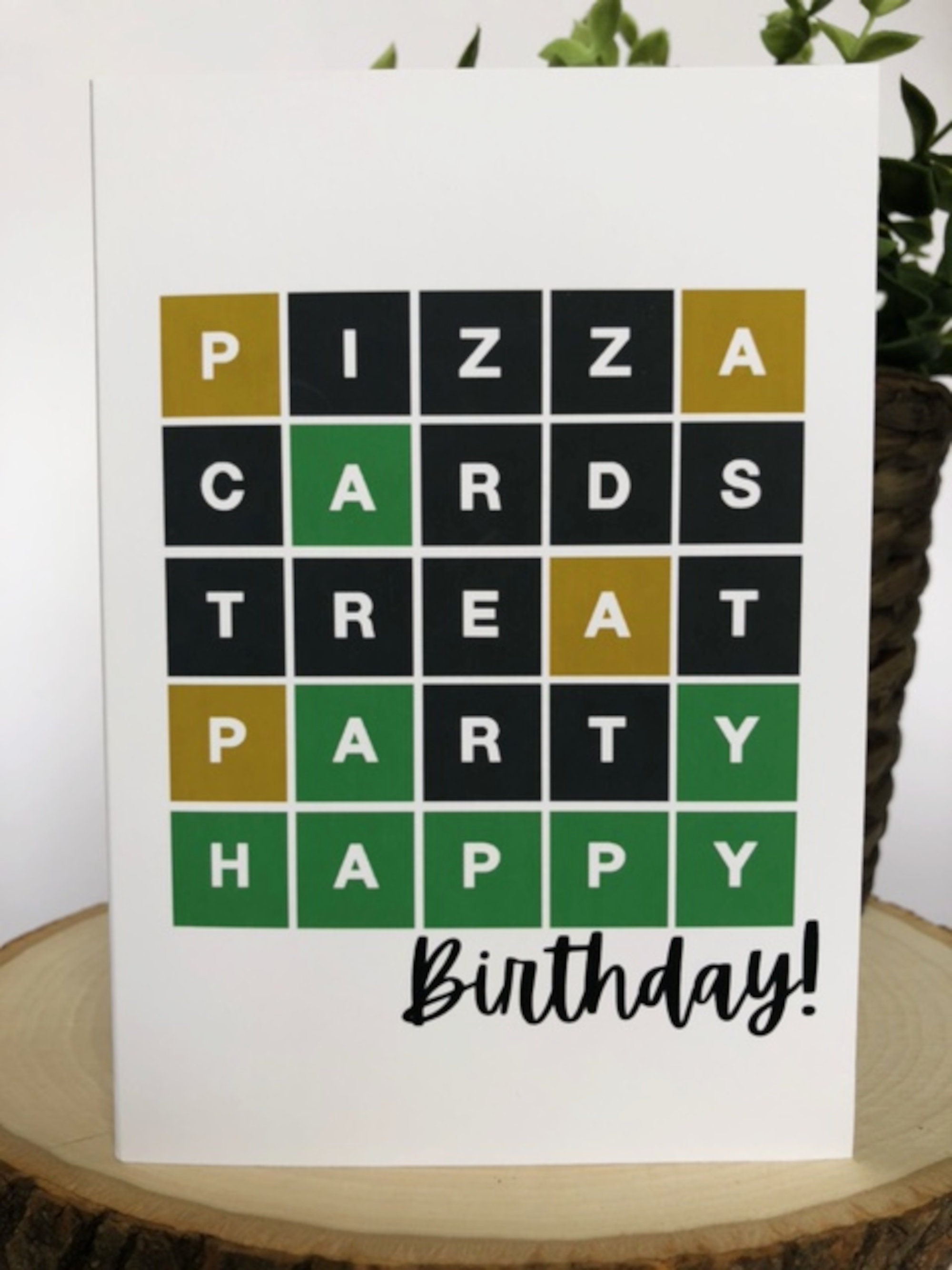 Wordle-themed Happy Birthday Card Fun Birthday Card for - Etsy