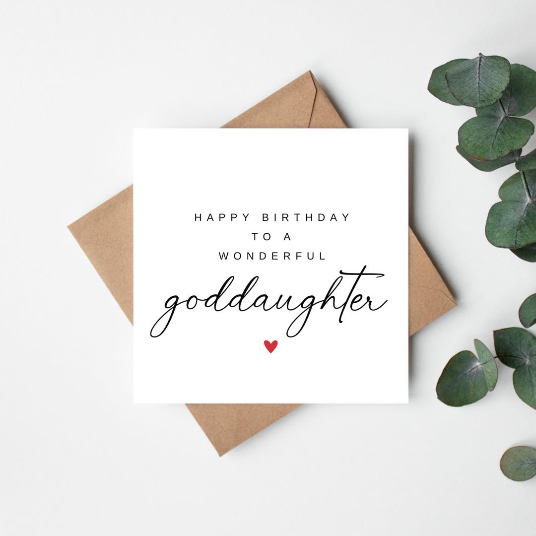 Happy Birthday to a Wonderful Goddaughter, Birthday Card for ...